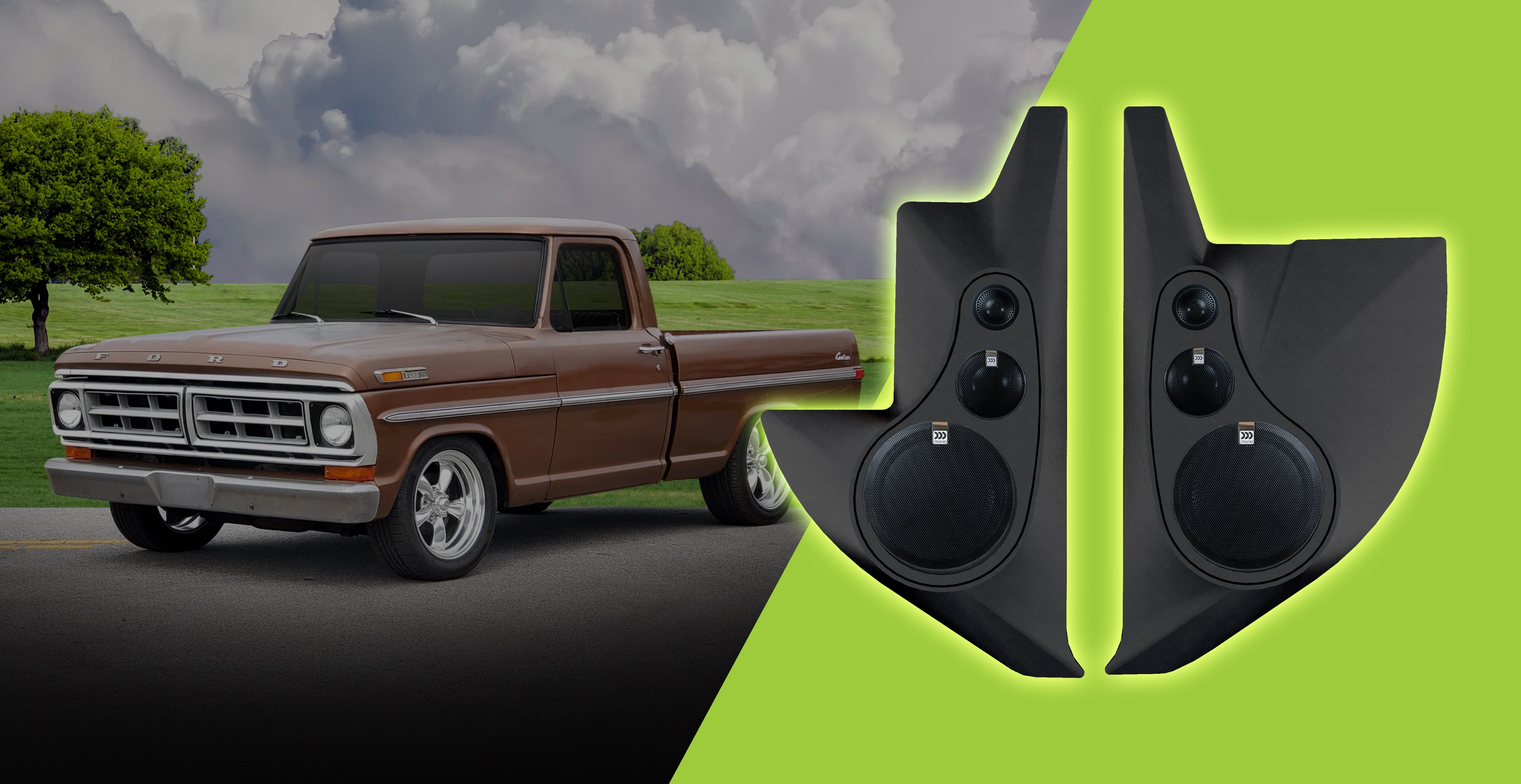 Ultra-Thin High-End Audio Kick Panel for 67-72 FORD F100 'BUMPSIDE ...